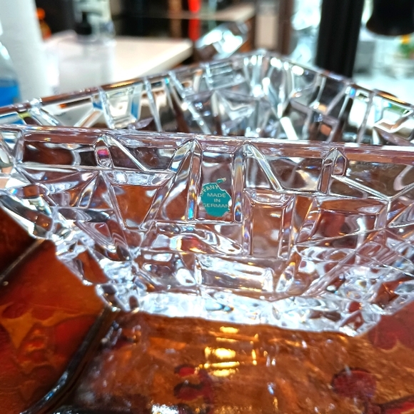 Tiffany & Co. | Dining | Tiffany Co Rock Cut Crystal Triangle Candy ...